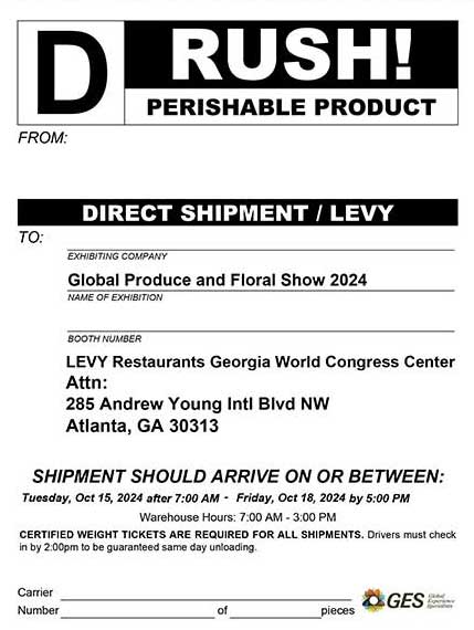 Perishable Product Shipping & Handling